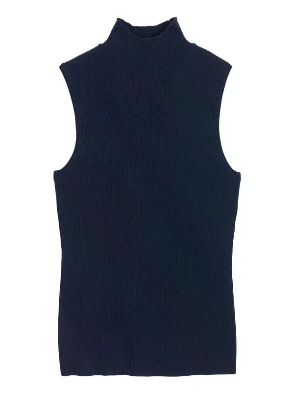 Madewell Merino Wool-silk Sweater Tank - Deep Navy