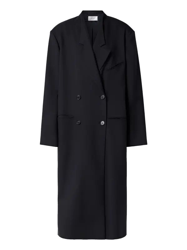 THE ROW Indra Oversized Wool-twill Coat - Blue