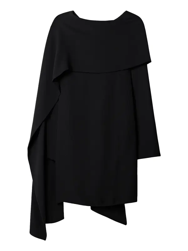 THE ROW Lea Draped Silk-crepe Blouse - Black