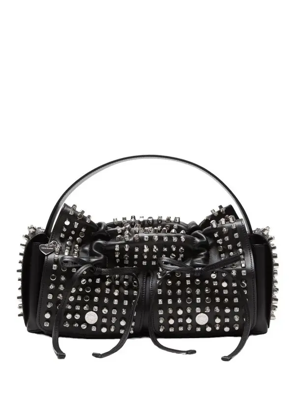 Acne Studios Multipocket Studded Shoulder Bag - Black