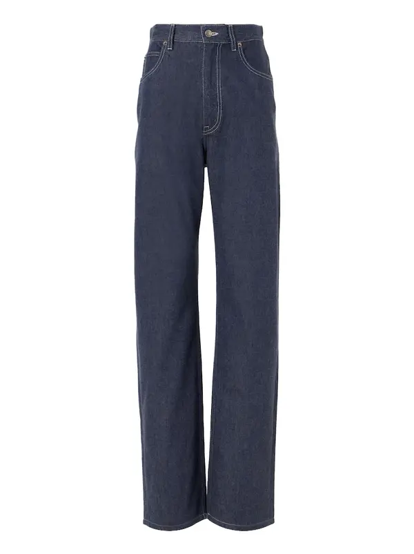 Loro Piana Tye High-rise Wide-leg Jeans - Blue