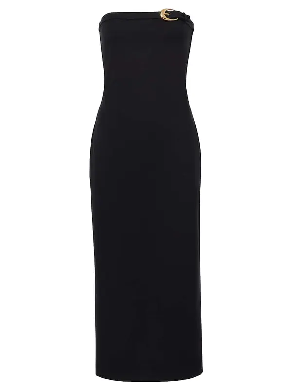 Staud Beekman Strapless Midi Dress - Black