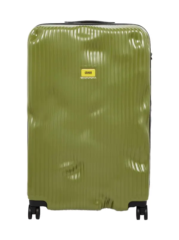 CRASH BAGGAGE Stripe Large Check-in Suitcase - Green