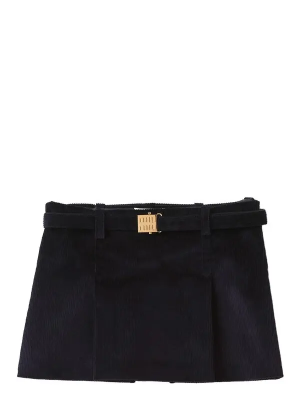 Miu Miu Corduroy Miniskirt - Navy