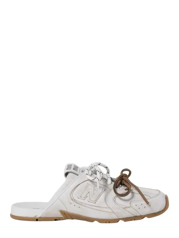 Miu Miu New Balance X 530 Sl Deco Leather Mules - White