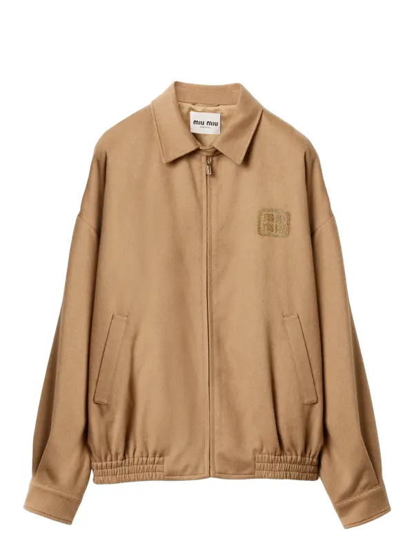 Miu Miu Camel-hair Blouson - Camel Brown