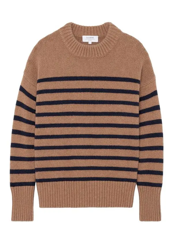 LA LIGNE Marin Sweater - Camel,navy