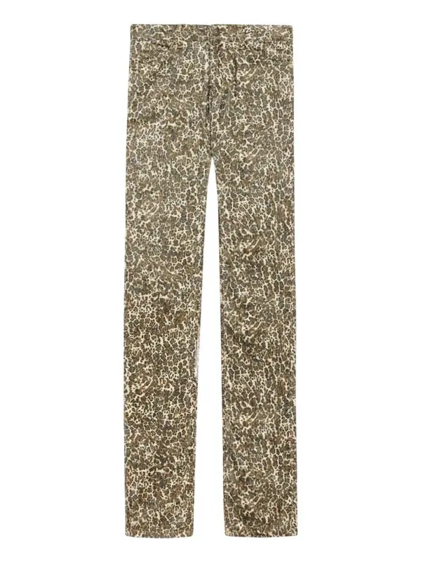 Isabel Marant Printed Corduroy Pants - Leopard