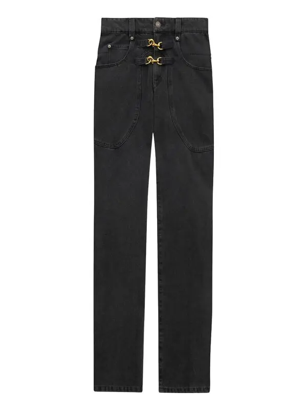Isabel Marant Brinley Straight-leg Denim Pants - Black