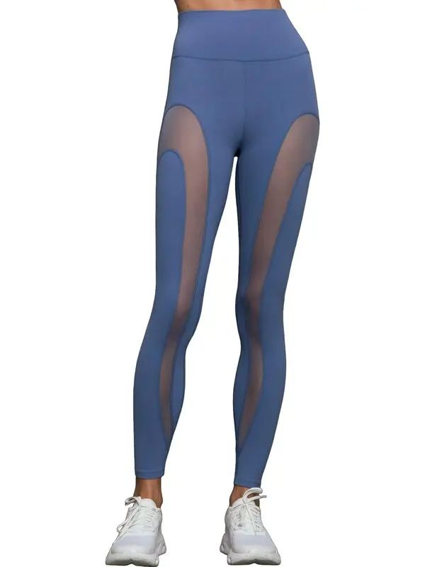 Carbon38 Sheer Spliced Legging In Melt - Blue Horizon