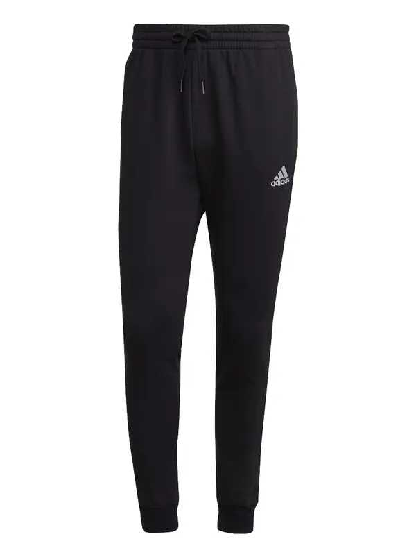 Adidas Essentials Fleece Regular Tapered Pants - Black / White