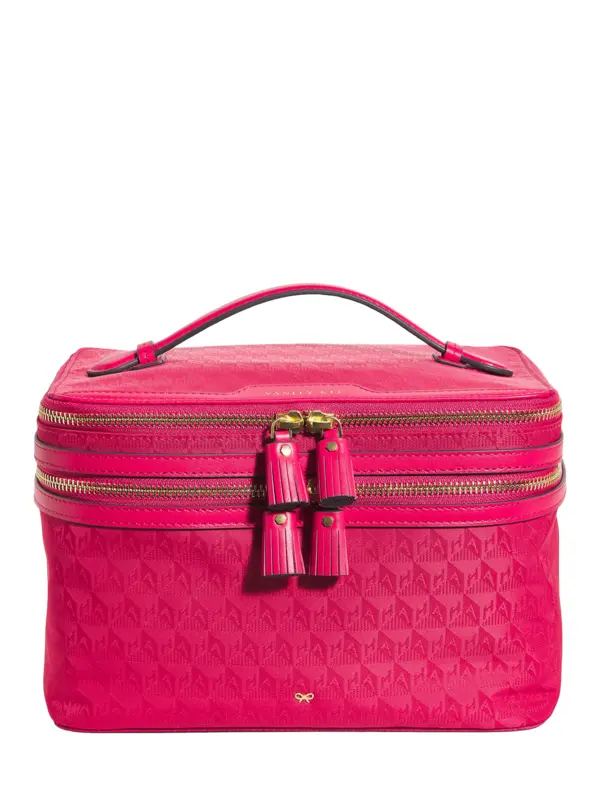 ANYA HINDMARCH Jacquard Travel Vanity Kit - Pink