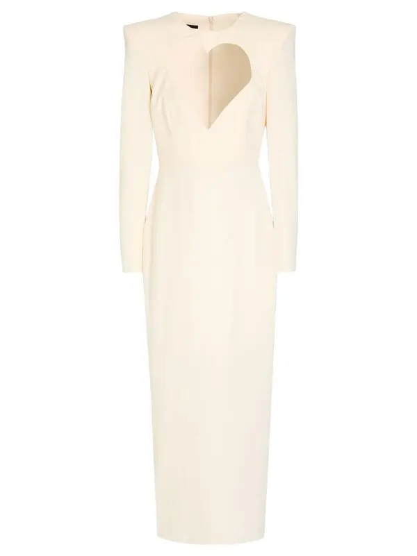 Alex Perry Monroe Cutout Crepe Midi Dress - Cream
