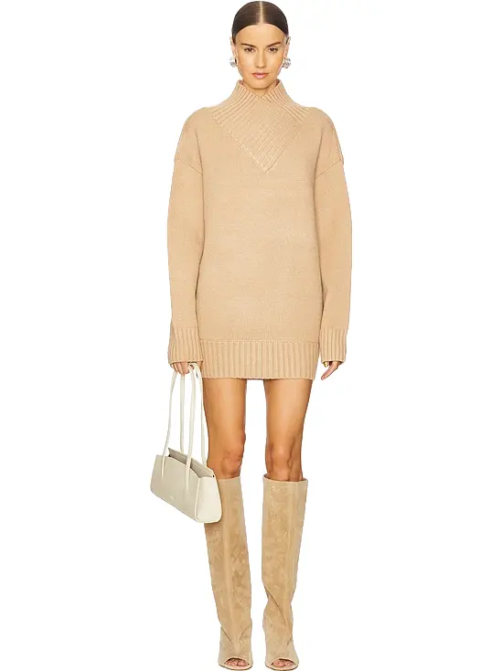 SEROYA Dessa Chunky Knit Sweater - Tan