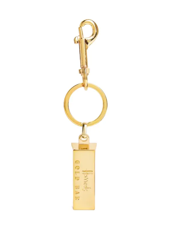 Harrods Bar Keyring - Gold
