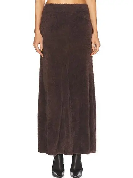Helmut Lang Knit Maxi Skirt - Espresso