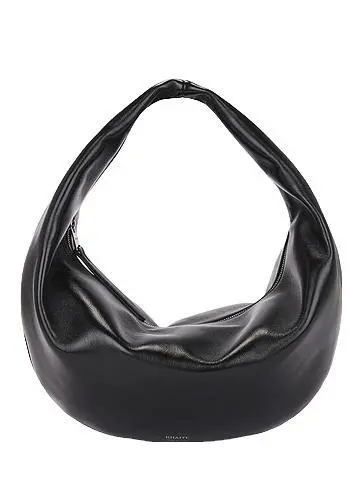 Khaite Olivia Patent Hobo Bag - Black