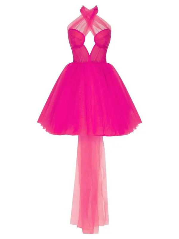 MILLA Vibrant Mini Tulle Dress - Pink