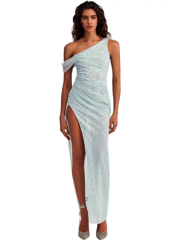 MILLA Sequined Maxi Dress - Mint Green