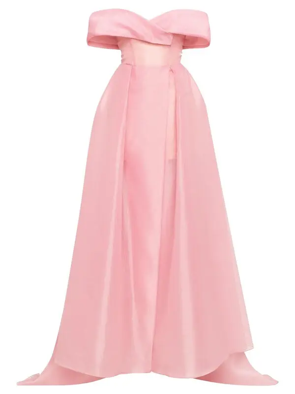 MILLA Sophisticated Off-the-shoulder Maxi Dress - Pink