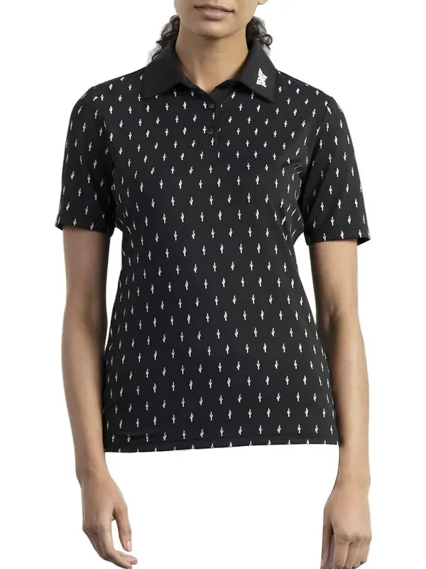 PXG Cactus Print Polo - Black