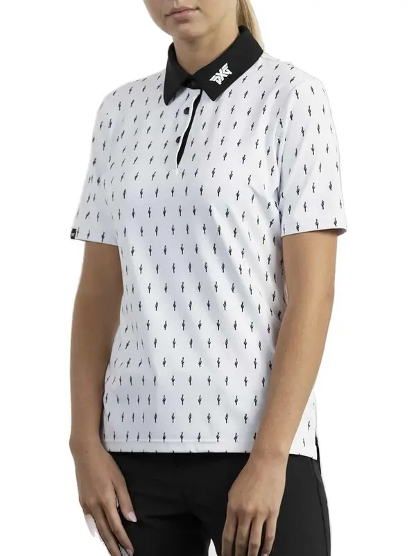 PXG Cactus Print Polo - White