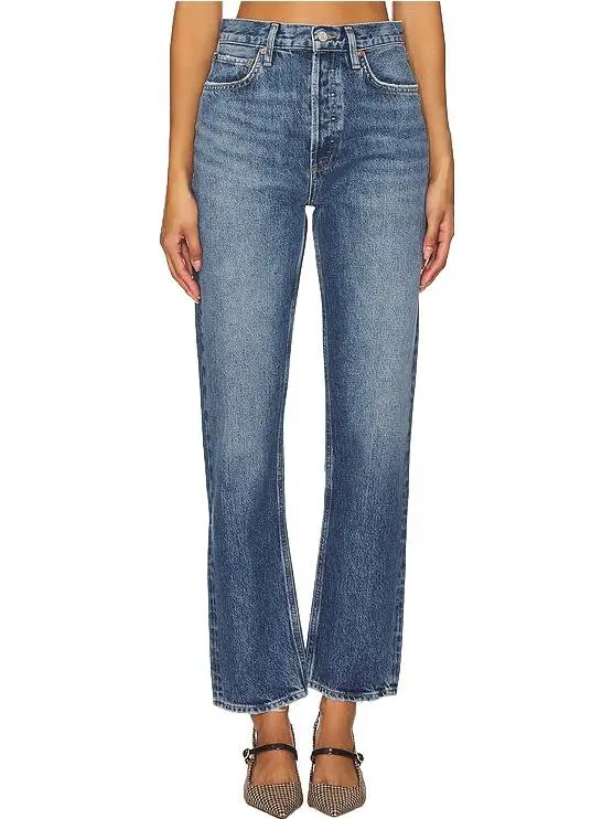 AGOLDE 90s Pinch Waist High Rise Straight Jeans - Blue