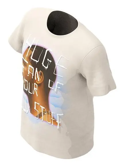 DRAKE Nwts Huge Fan Tee Shirt - Cream