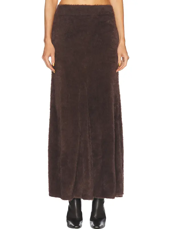 Helmut Lang Knit Maxi Skirt - Espresso
