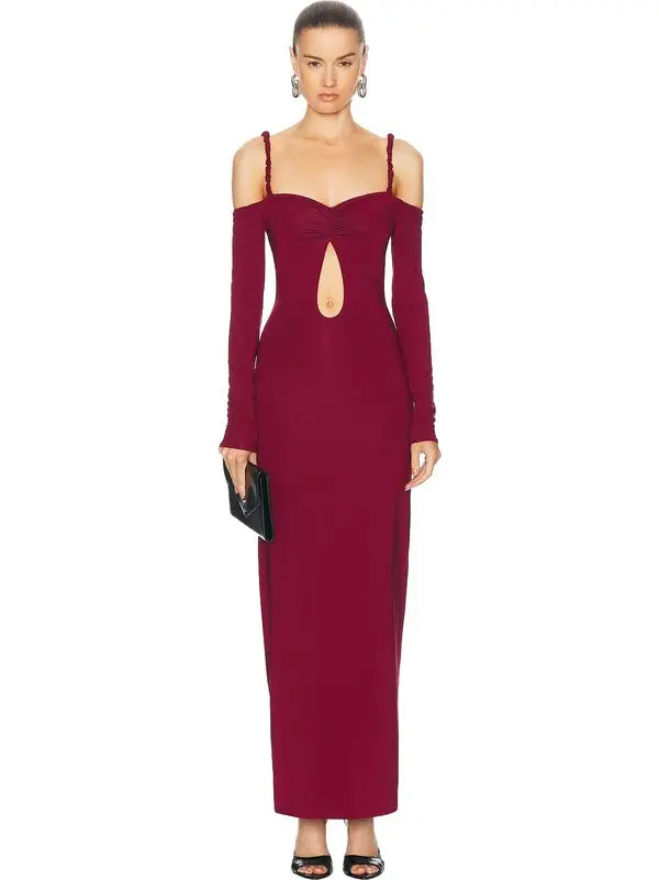 MAYGEL CORONEL Calice Dress - Burgundy