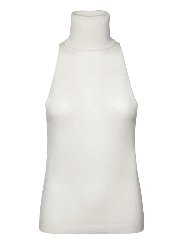 Cashmere In Love Sleeveless Top - White