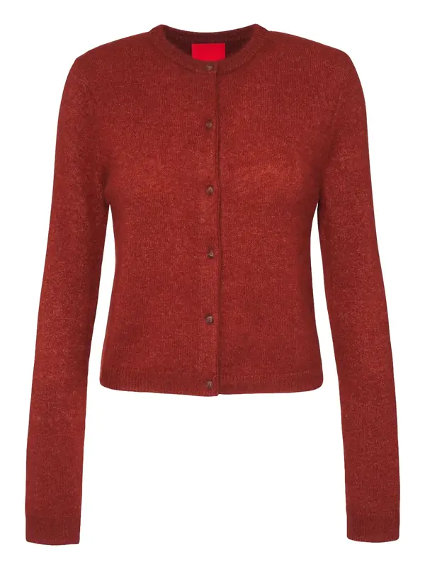 Cashmere In Love Faye Cardigan - Red