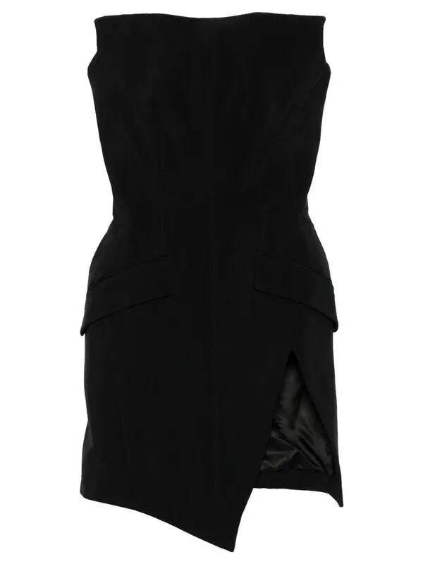 MUGLER Tailored Bustier Dress - Black