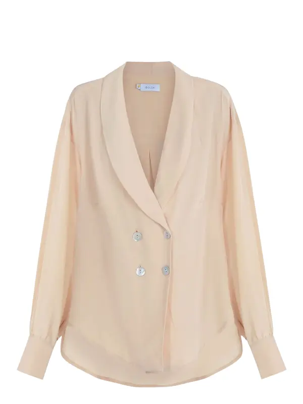 Isolda Sissi Silk Shirt - Neutrals