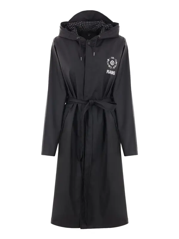 Rains X 10 Corso Como Printed Belted Raincoat - Black