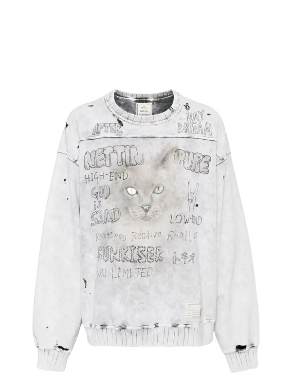 Mihara Yasuhiro Bleached Sweatshirt - Grey