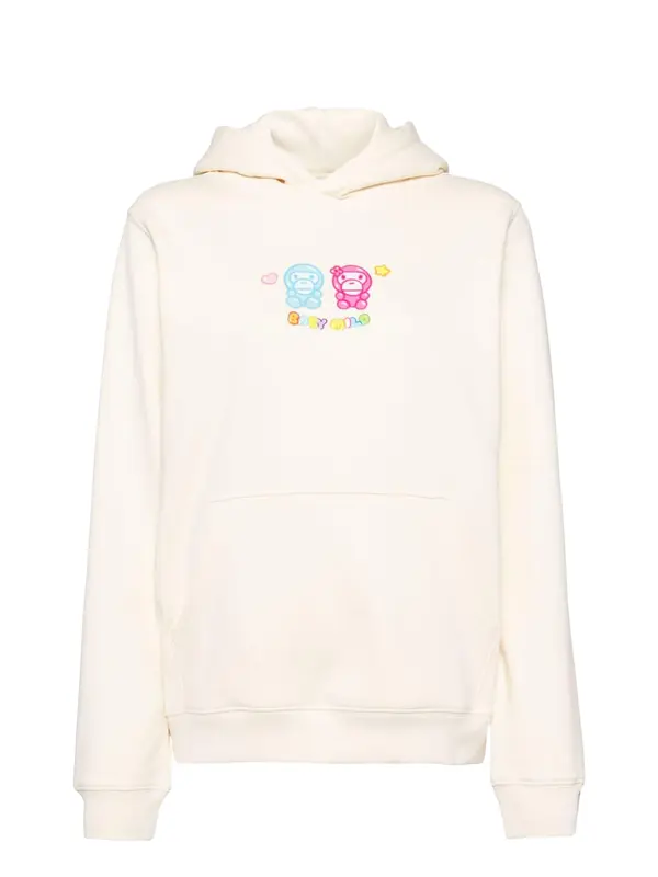 A BATHING APE Baby Milo® Store Logo-embroidered Hoodie - Neutrals
