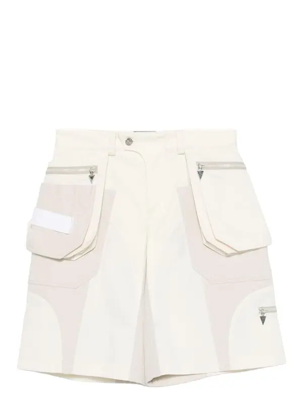 MUGLER Panelled Cargo Shorts - Neutrals