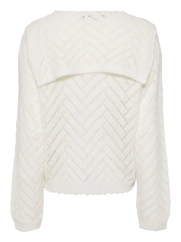B+AB Long-sleeved Cardigan - White