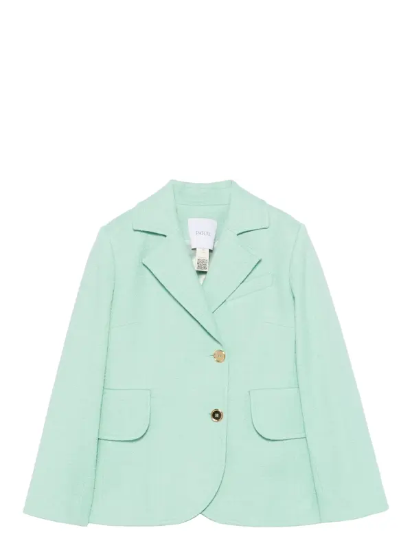 Patou Tweed Double-breasted Blazer - Green