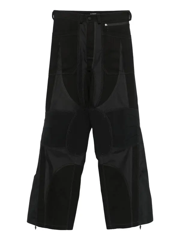 MUGLER Panelled Cargo Pants - Black