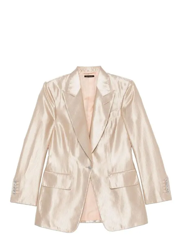 TOM FORD Bianca Metallic Corduroy Blazer - Neutrals