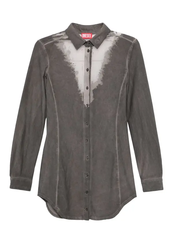 DIESEL® Shirt Mini Dress - Grey
