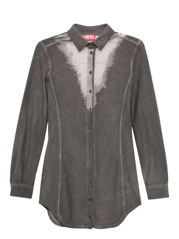 DIESEL® Shirt Mini Dress - Grey