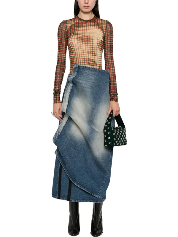 Y/project Denim Midi Skirt - Blue