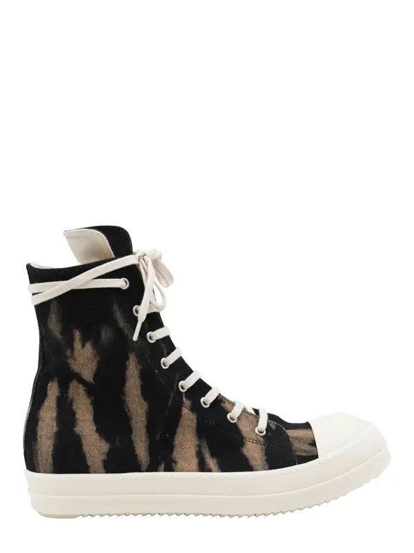 Rick Owens Twill High-top Sneakers - Black