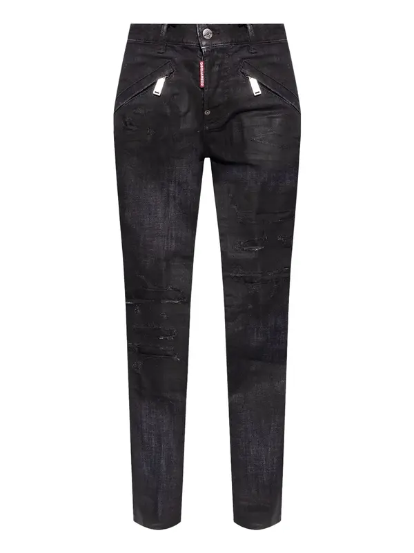 Dsquared2 Distressed-effect Skinny Jeans - Black
