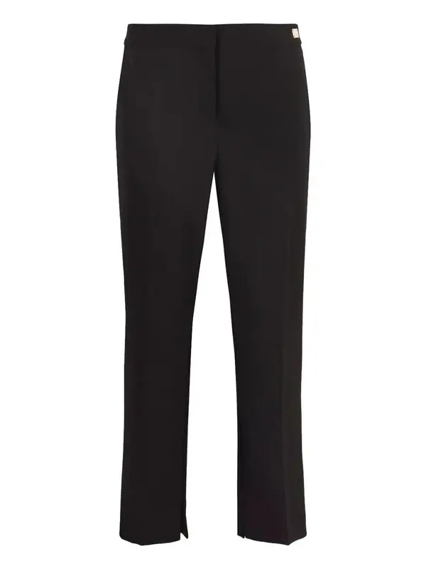 Elisabetta Franchi Slit-detail Crepe Trousers - Black