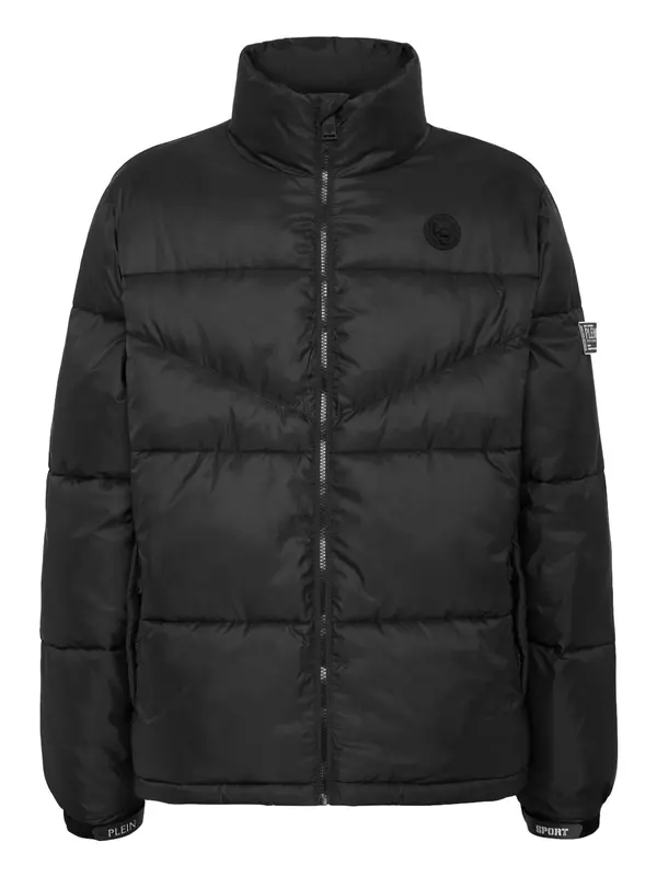 PLEIN SPORT Logo Patch Puffer Jacket - Black