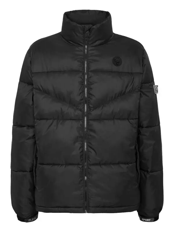 PLEIN SPORT Logo Patch Puffer Jacket - Black